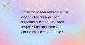 Unique Last Names That Mean Gold Modern, Stylish & Rare Golden Surnames ...